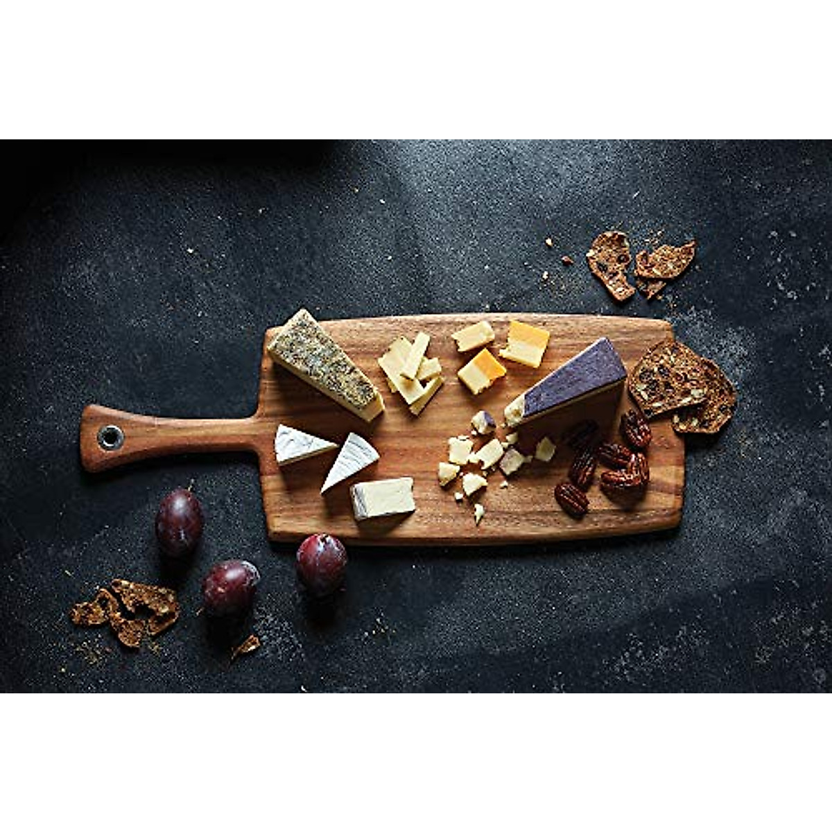 Ironwood Gourmet Large Rectangular Provencale Paddle Board, Acacia Wood 20.5 x 8 x 0.5 inches