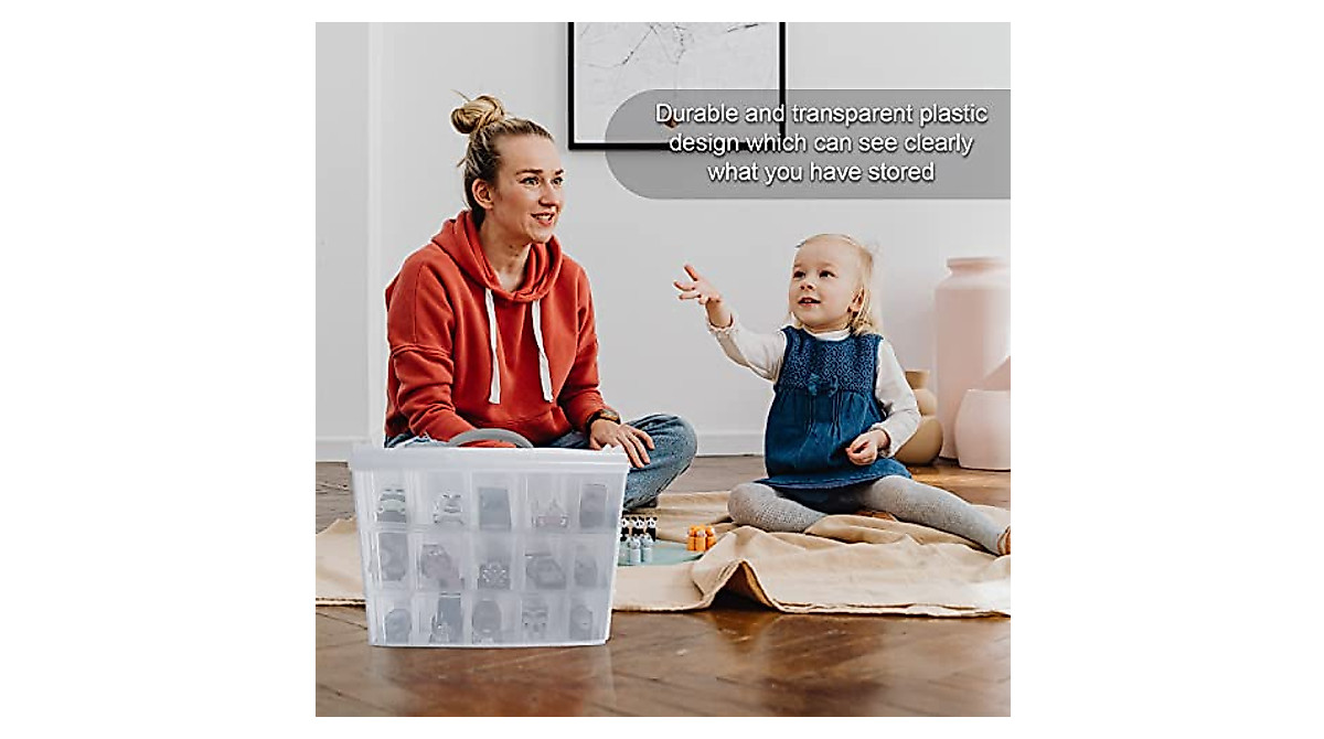 Lukar 3-Tier Stackable Storage Organizer with 30 Adjustable Compartments