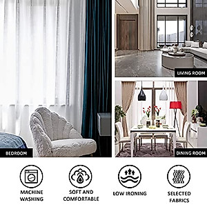 Guibaf Ivory Velvet Curtains 84 inches Long Grommet Soft Curtains for Bedroom Cream Light Blocking Thermal Insulation Drapes Set of 2 Panels 38”x 84”