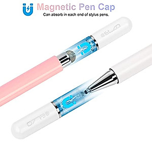 ELZO Stylus Pens for Touch Screens, 2 in 1 Universal Stylus, Surface Pen, 100% Compatible with All Tablet Touch Screens for iPhone/iPad/Samsung/Huawei/Lenovo, Magnetic Cap, Stylus Pen Replacement
