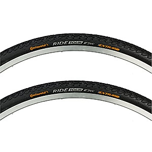 Pair of Continental Ride Tour Tires 27x1-1/4 Black Vintage Road Tour Bike 27"