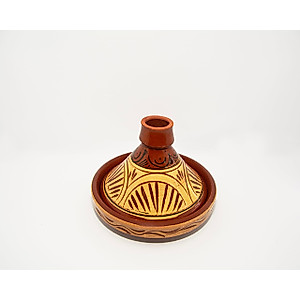 Numidia Hand Made and Hand Painted Tagine Pot | Moroccan Ceramic Pots For Cooking and Stew Casserole Slow Cooker (Medium, Royal Desert Mystic)