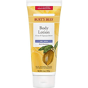 Burts Bees Butter Body Lotion for Dry Skin with Cocoa & Cupuau, 6 Oz (Package May Vary)