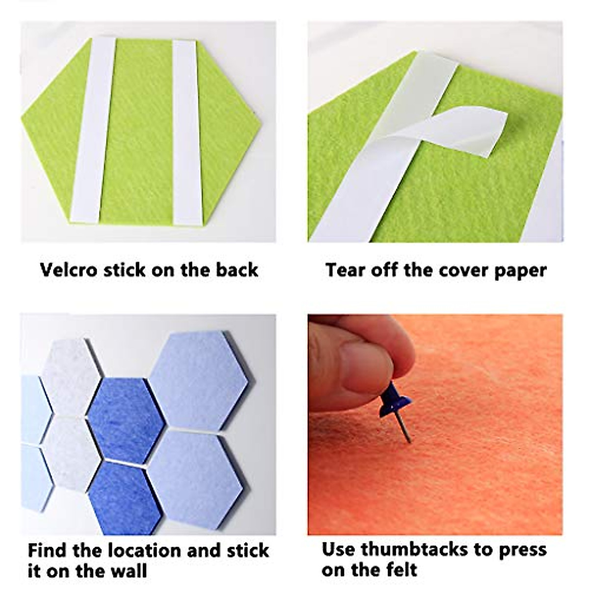 Wall decoration Three-Dimensional Felt Wall Sticker X10, Kindergarten Background, Hexagonal Color Bulletin Board Message Board