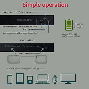 Wireless Sport Headband Headsets - Cozy Sweat Bands Music Headphones Sleep Earphones with Mic & Stereo HD Speakers for Workout, Sleeping, Yoga, Running, Gift