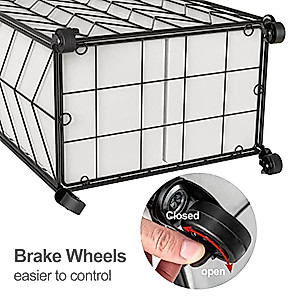 WOWLIVE Laundry Basket with Wheels, Heavy Duty Laundry Hamper with Wood Lid, Clothes Hamper with Divided Removable Liner Bag, Large Capacity Iron-Made Laundry Sorter Laundry Room Organization (Beige)