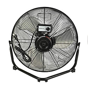 Aain(R AFAN10 20'' High Velocity Floor Fan, 6000 CFM Heavy Duty Metal Floor Fans,3 Speed Settings, Black