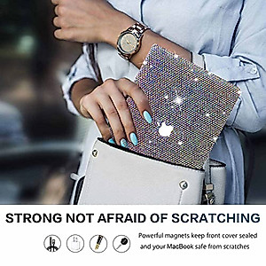 Teazgopx Bling Rhinestone MacBook Pro 13 inch Case (Models:A1425 A1502)2015 2014 2013 2012 Release,3D Glitter Sparkle Diamond Case Fashion Luxury Shiny Crystal Hard Shell for Women Girls