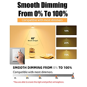 Lumiverse GU10 LED Bulbs, Dimmable, 2700K Soft Warm White, 5.5W 500lm [50W Equivalent], Par16 Led Bulbs for Track Lighting, 40° Beam Angle, ampoule led, UL Listed, 6 Pack