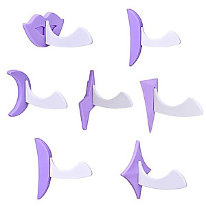 Wusteg 9Pcs Pubic Hair Shaving Stencil with Bikini Trimmer Shaver, Hair Remover Grooming Kit 7 Reusable Sexy & Charming Pubes Styling Shaver Model, Intimate Hygiene Goods for Women