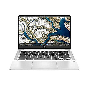 HP 2022 Chromebook Bundle 14" FHD Laptop Computer, Intel Celeron N4000, 4GB RAM, 64GB eMMC, Intel HD 600 Graphics, B&O Audio, HD Webcam, Sleeve and Mouse, Chrome OS, Grey, 32GB SnowBell USB Card