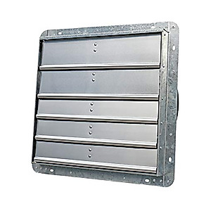 iLiving - 18" Wall Mounted Shutter Exhaust Fan - Automatic Shutter - Single Speed - Vent Fan For Home Attic, Shed, or Garage Ventilation, 3852 CFM, 5800 SQF Coverage Area, Silver (ILG8SF18S)