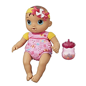 Baby Alive Sweet ‘n Snuggly Baby, Soft-Bodied Washable Doll, Includes Bottle, First Baby Doll Toy for Kids 18 Months Old and Up, Pink