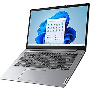 Lenovo IdeaPad 1i 14" Laptop Computer, Quad-Core Intel Pentium Silver N5030 Processor, 4GB DDR4 RAM, 128GB eMMC, WiFi 6, Bluetooth 5.1, Cloud Grey, Windows 11 S, BROAG USB Extension Cable