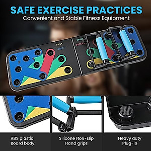 Pro Deals Push Up Board 9 in 1 Strength Training Equipment | Professional Home Workout Push Up Fitness Stand For Floor | Multi-functional Push Up Board for Men | Portable Gym For Chest, Abdominal,