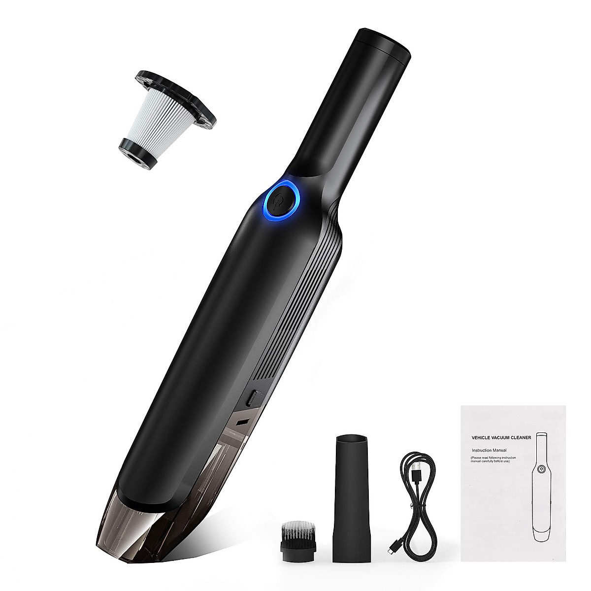 Covoi Cordless Handheld Car Vacuum Cleaner 8000PA High Power Strong Suction Rechargeable Washable Handheld Vacuum Cleaners for Home/Car/Office/Pet Hair/Carpet Cleaning