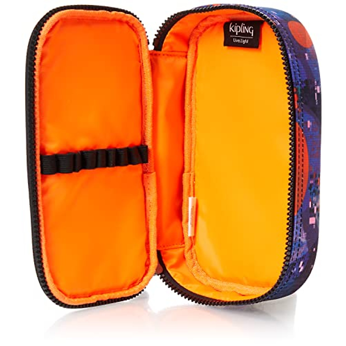 Kipling Womens Women's 50 Pens Case, Accessories, Art Supplies, Makeup, Nylon Travel Organizer Printed Case, Galaxy Illusion, 8.25 L x 4.5 H 2 D US