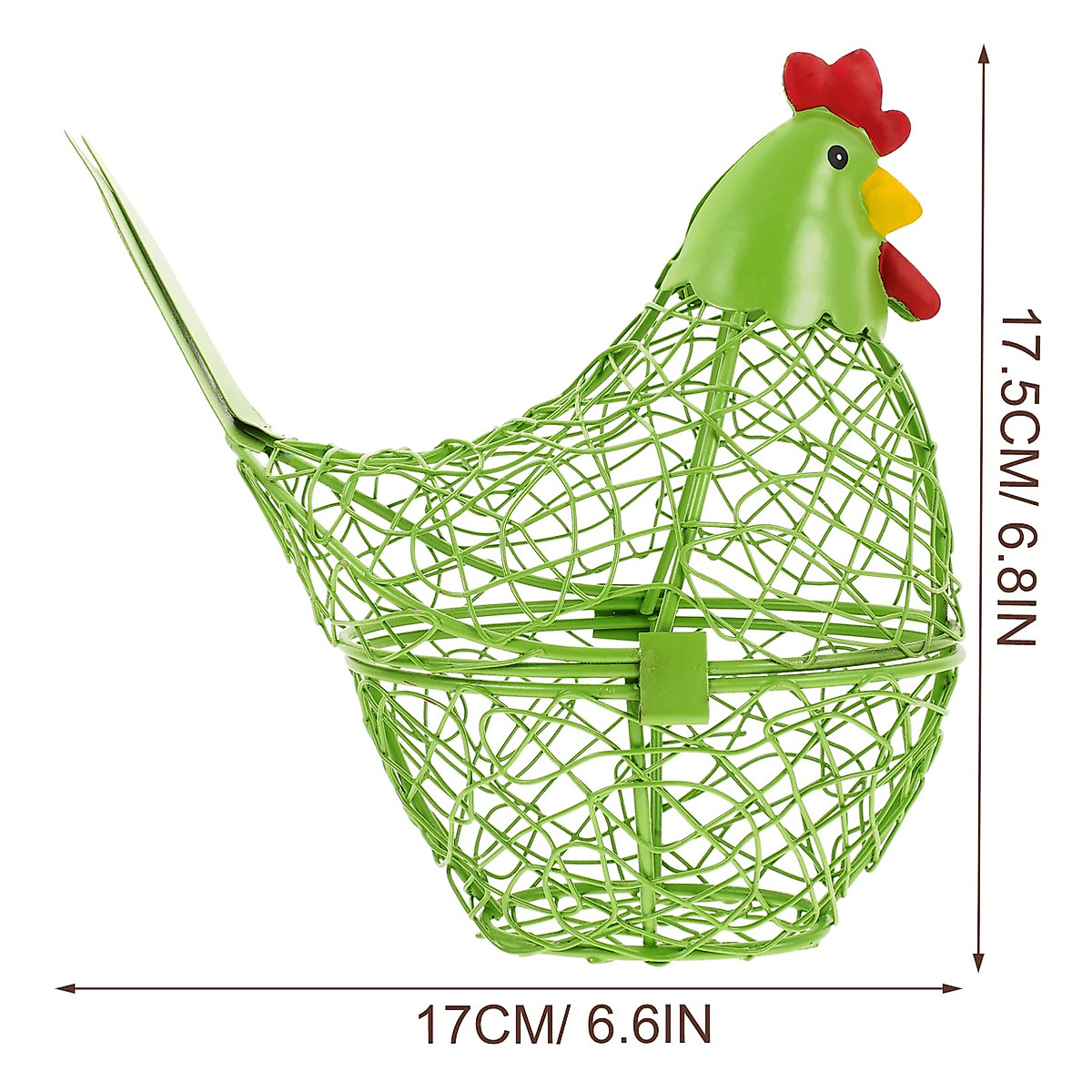 Egg Gathering Basket Egg Basket Metal Wire Egg Baskets Easter Hen Shape Chicken Egg Basket Farmhouse Kitchen Organizer for Eggs Fruit Kitchen Living Room Home Decor