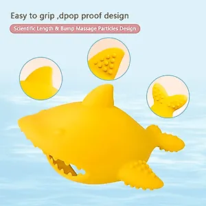 PandaEar 2 Pack Baby Teething Toys| Silicone Baby Hand Teether Mitten for Babies 0-12 Months | Infant Hand Teether Chew Toys for Soothing Teething Pain Relief -Yellow/Green