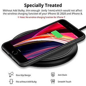 UNBREAKcable Case for iPhone SE 2020/SE 2022 / iPhone 8 /iPhone 7, Shock-Absorption, Anti-Scratch, Soft Frosted TPU Ultra Thin Cover Protective Case for iPhone 8/7/ SE 2/SE3 4.7 Inch - Matte Black