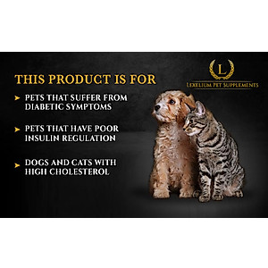 Blood Sugar Management for Diabetic Dogs and Cats- Vet-Formulated Powder Formula -Supports & Regulates Healthy Blood Sugar Levels- Supplements Insulin Sensititivity & Glucose- Made in The USA -200g