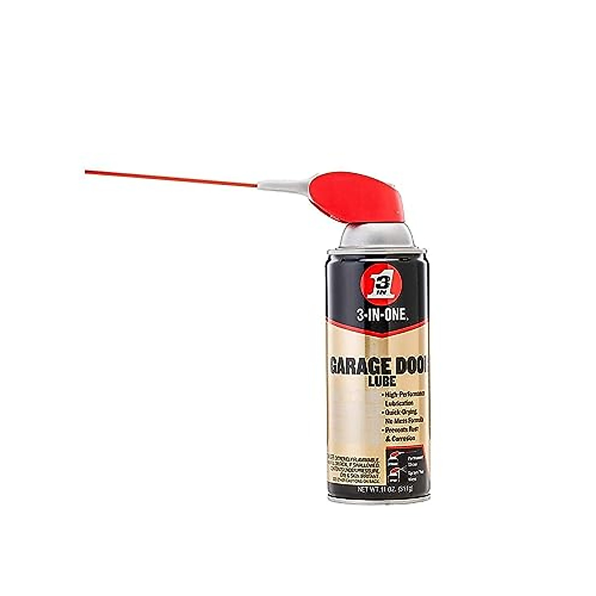 3-IN-ONE Professional Garage Door Lubricant with SMART STRAW SPRAYS 2 WAYS, 11 OZ