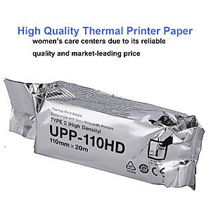 UPP-110HD High Density Ultrasound Paper, Replacement for UPP-110HD, 110 mm x 20m Thermal Print Film/Media 5 Rolls