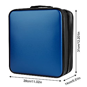 TIMCORR CD Case DVD Holders Storage - 432 Capacity Portable Disc Organizer & CD Wallet Binder Sleeve Holder for Car Travel | Media (Blue)