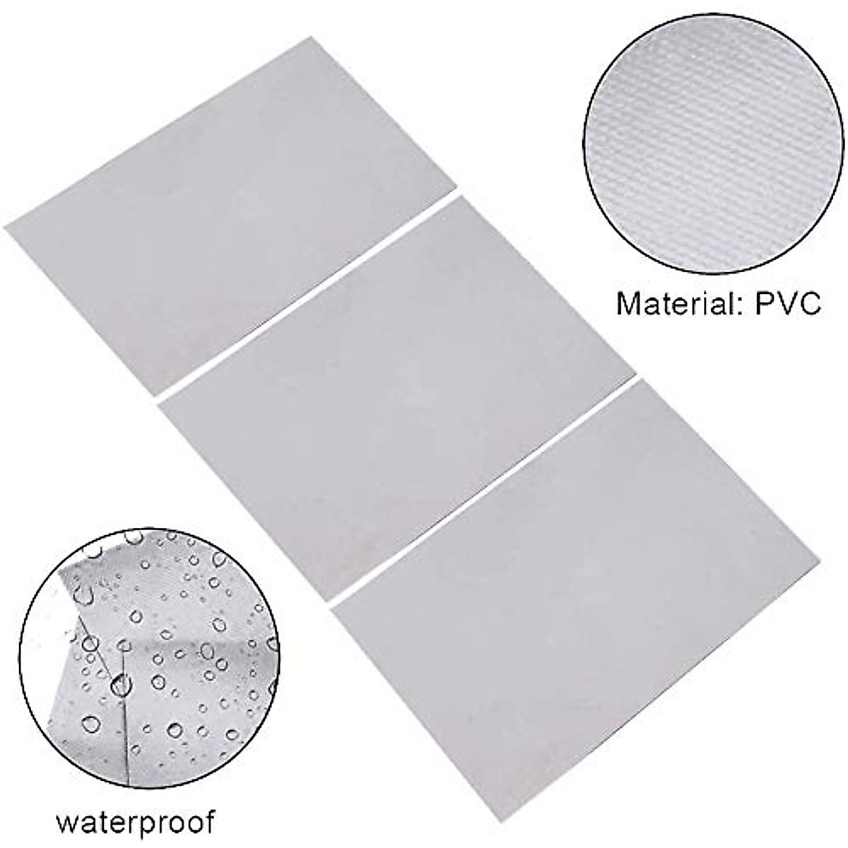 SolUptanisu Inflatable hot tub Repair kit,6pcs Patches Raft Patch,Inflatable Raft Boat Canoe Kayak Waterproof Repair Patches Accessory (Black, Red, Gray Optional)