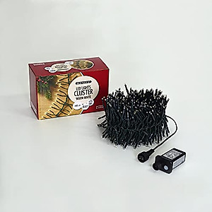 MWYYYJ 448LED Cluster Christmas Lights Outdoor Indoor String Lights Warm White 8 Modes Waterproof Christmas Tree Fairy Lights Patio Garden Party Wedding Holiday Decoration UL Certified