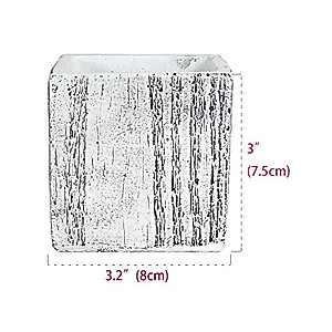 Dahlia Wood Grain Like Handmade Concrete Succulent Planter/Plant Pot/Flower Pot/Bonsai Pot, Cube