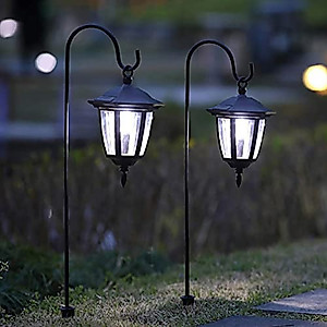 BESPORTBLE 24Inch Shepherd Hooks 3 Pack Garden Stakes Shepherds Hook for Garden Decor, Plant Hanger, Lantern Hook, Solar Light Hanging