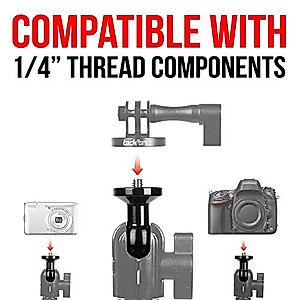 Aluminum Camera Adapter with 1/4"-20 Screw and 20mm Ball. Tackform Enduro Series