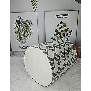 ASKETAM Fabric Laundry Basket Canvas Laundry Hamper for Dirty Clothes Toy Organizer Kid Nursery Room Decor Basket(Double seven)