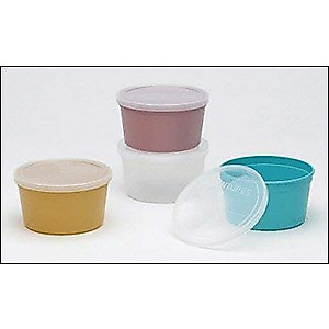 Denture Cups McKesson 8 oz. Aqua Snap-On Lid Single Patient Use