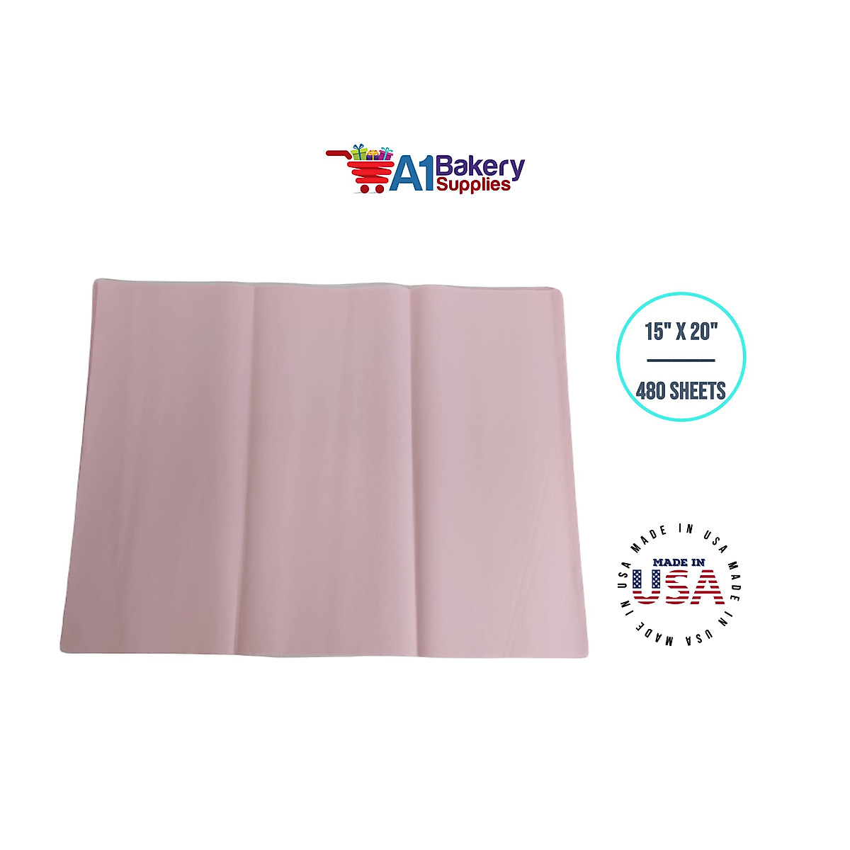 Bulk Blush Tissue Paper 15 inch X 20 inch 480 Sheets Premium Quality Gift wrap Tissue Paper A1 bakery supplies