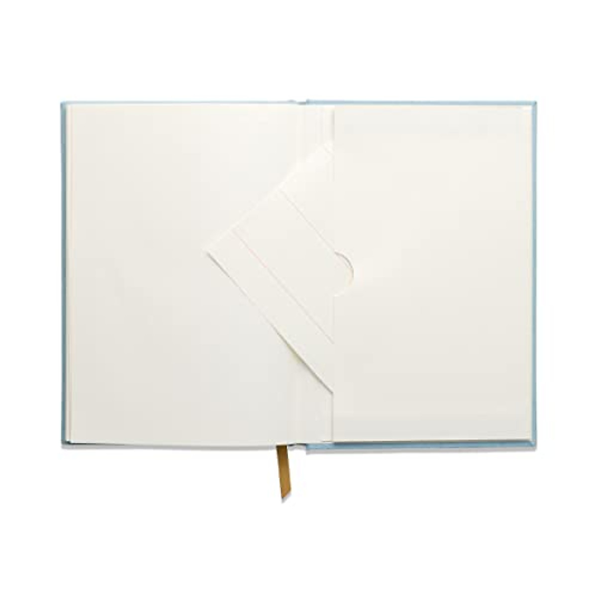 DesignWorks Ink Sueded Paper Journal Notebook with 160 Lined Pages, Ribbon Bookmark, and Storage Pocket for Work, Writing, Journaling, 5.75" x 8.125" - Blue with Gold Geometric Arch Dot