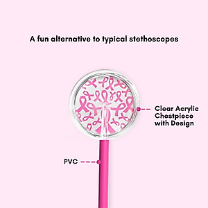 Breast Cancer Awareness Ribbons Hot Pink Gemscope Stethoscope