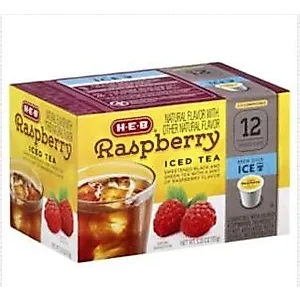 H.E.B Iced Tea Single Serve Cups 12 cts. Raspberry (Pack of 2)