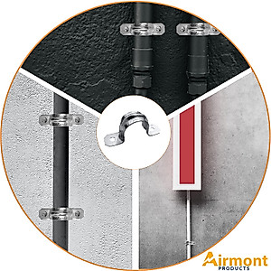 (Pack of 50) AP-10451, 3/4 Inch Two Hole Snap On Pipe Strap for EMT Conduit Installation, Reinforced Rib for Extra Strength, Galvanized Zinc Plated Metal, Tension Clamp for Easy Snap-On