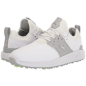 PUMA Men's Ignite Articulate Golf Shoe, White Silver/High-Rise, 10.5