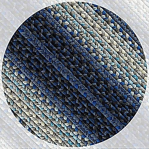 Ultra Durable Braided Rug 4' x 6'/Oval/Blue