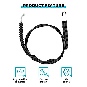 IDEASURE 946-04618C Deck Engagement Cable Compatible with Cub Cadet LTX1045 LTX1042 LTX1040 LTX1046M LTX-1045 LTX-1042 LTX-1046M Troy Bilt TB2246, Replaces 946-04618 946-04618A 746-04618 746-04618A