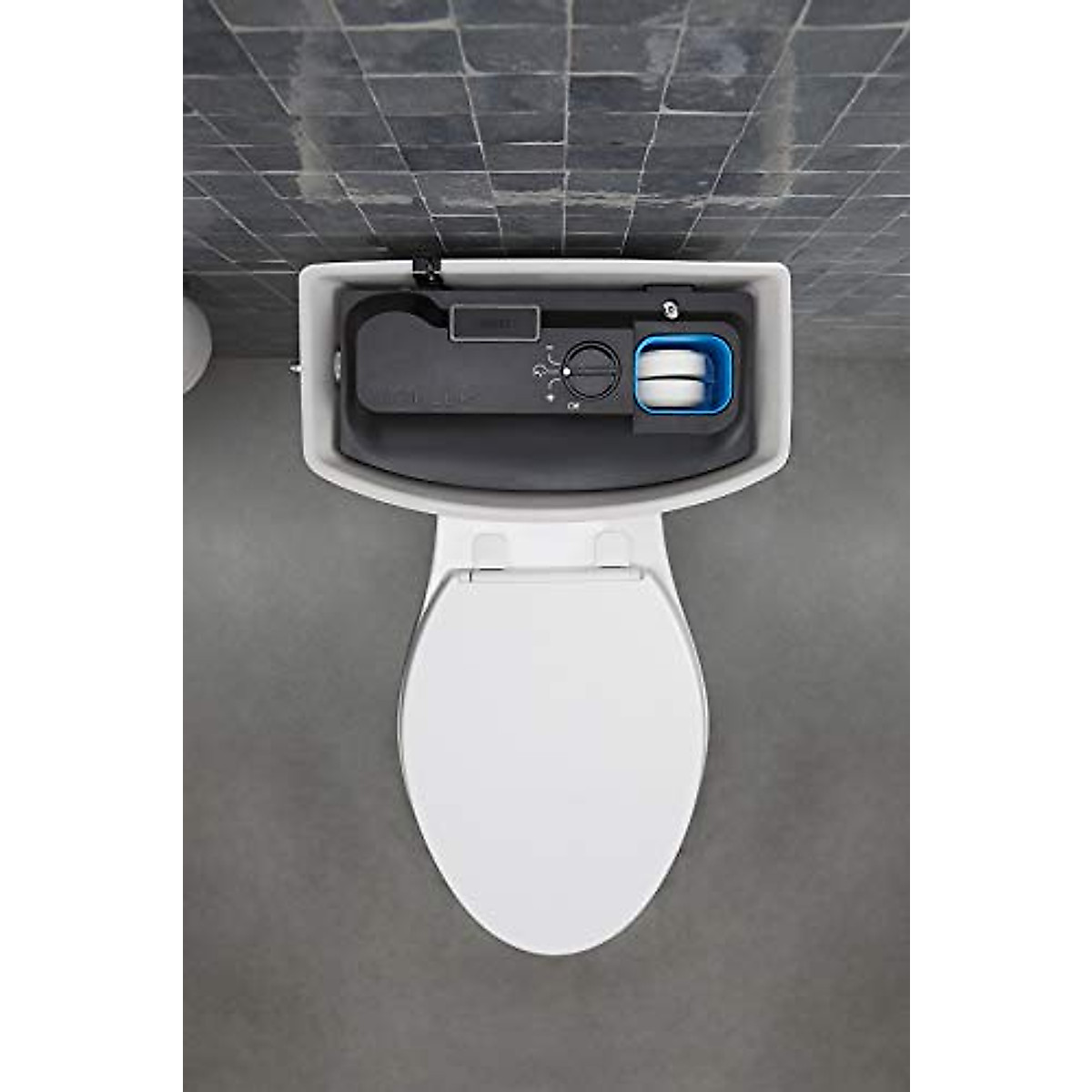 KOHLER 5709-0 Corbelle ContinuousClean XT Two-Piece Elongated Toilet with Skirted Trapway, Left-Hand Trip Lever, 1.28 GPF, White