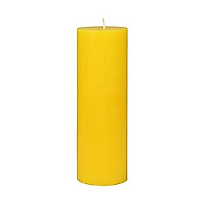 Zest Candle Pillar Candle, 3 by 9-Inch, Yellow