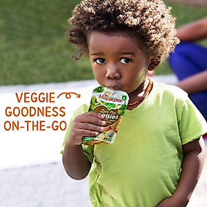 Happy Tot Organics Love My Veggies Stage 4, Zucchini, Pear, Chickpeas & Kale, 4.2 Ounce Pouch (Pack of 16) packaging may vary