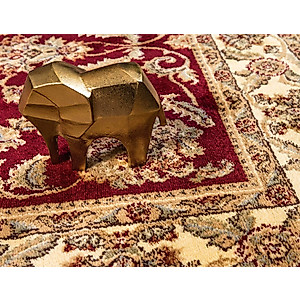 Unique Loom Voyage Collection Traditional Oriental Classic Intricate Design Area Rug (7' 0 x 10' 0 Rectangular, Red/Tan)