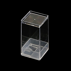 Tighall 20 Pack Diamond Embroidery Storage Jars Small Beads Storage Container Refills Clear Plastic Storage Box for DIY Stitch Tools Nail for Small Object (20Pcs, Square)