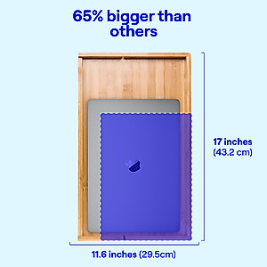 BedShelfie Bedside Shelf for Bunk Bed & Top Bunk, College Dorm Room & Loft Nightstand, Floating Bed Side Table Tray Storage - Natural Wood Plus