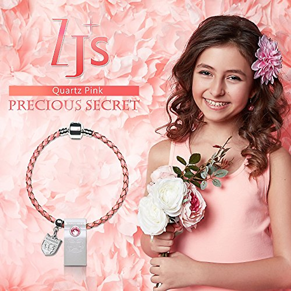 TOPMORE ZJ-S Series USB3.0 Encryption Security Flash Drive Decorated with Leather Braided Bracelet Flash Disk Fashion High Speed Memory Stick (64GB, Pink)